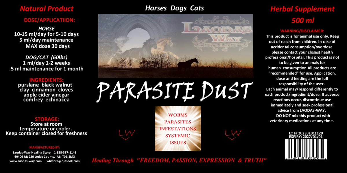 PARASITE DUST – Laodas-Way Healing Store